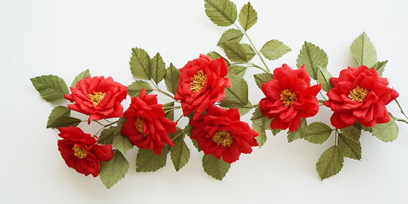 EVACRAFTS DIY Crepe Paper Rose Vine DIY Kit for Realistic 3D Paper ...