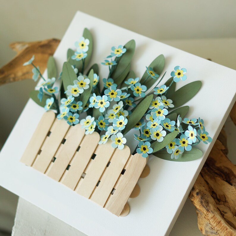 Paper Flower DIY Kit,forget-me-not DIY Kit(free Video Tutorial) - Etsy