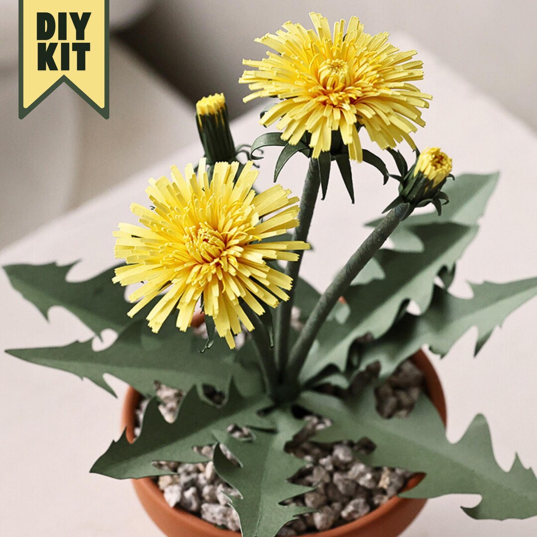 DIY Dandelion Paper Flower Kit – Make 2 Flowers & 2 Buds | Gift Package ...