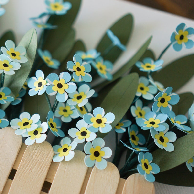Paper Flower DIY Kit,forget-me-not DIY Kit(free Video Tutorial) - Etsy