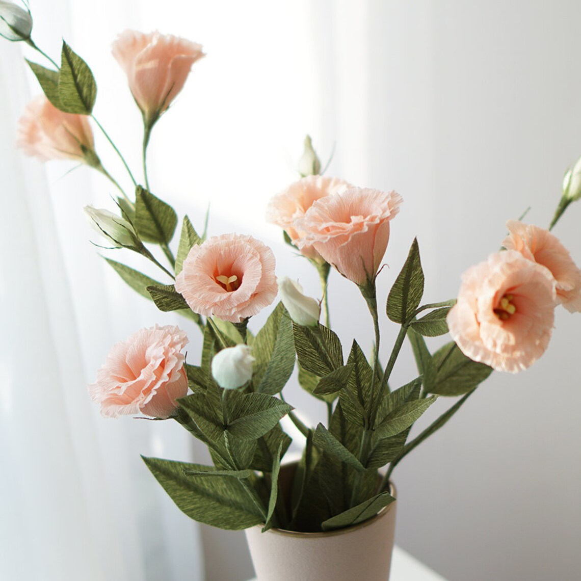 DIY Crepe Paper Flower Craft Kit, Create Realistic Lisianthus Paper ...