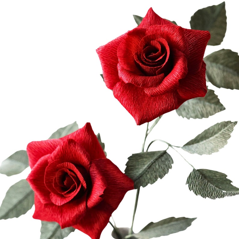 DIY Crepe Paper Rose Craft Kit – Handmade Paper Flower Art – Realistic ...