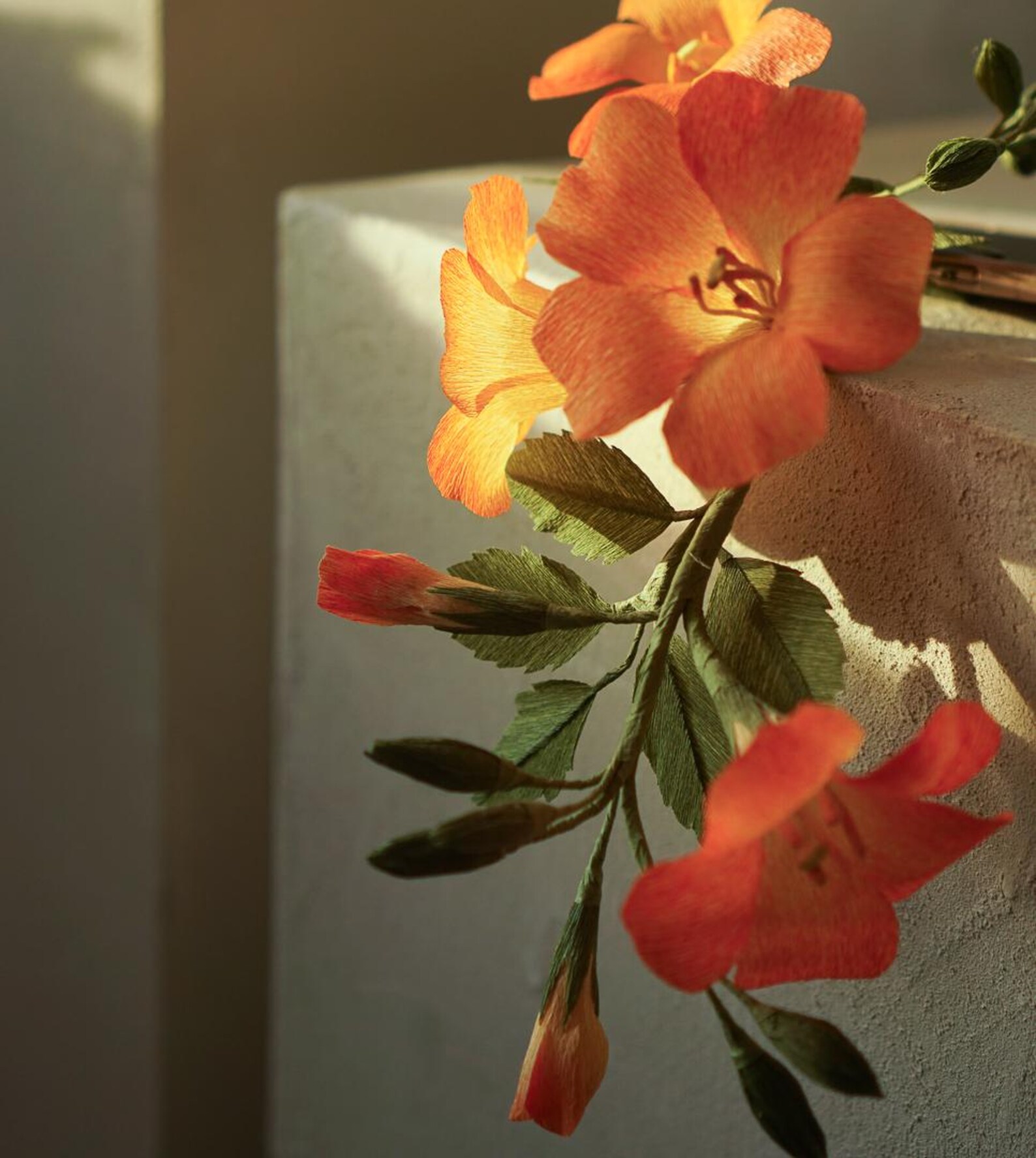 DIY Crepe Paper Trumpet Creeper Kit Handmade Paper Flower Vine Craft ...