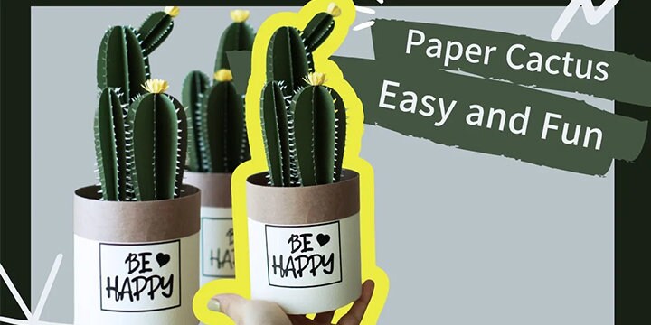 DIY Paper Cactus Templates – SVG & PDF Cut Files for Cricut and ...