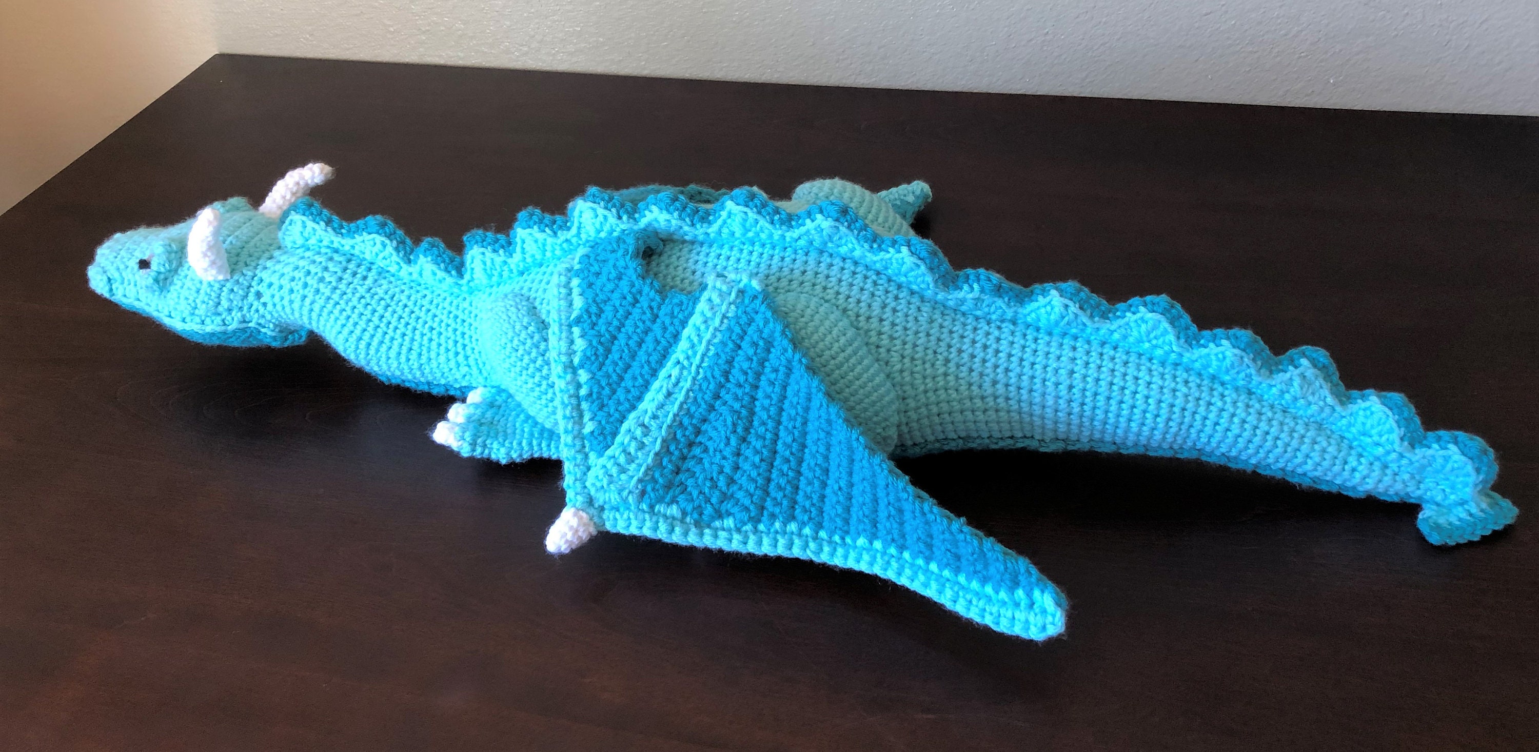 Large Crochet Dragon Stuffed Animal - Etsy