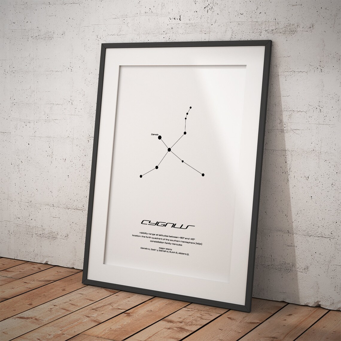 Cygnus Star Constellation, Printable Art, Black and White, Instant ...