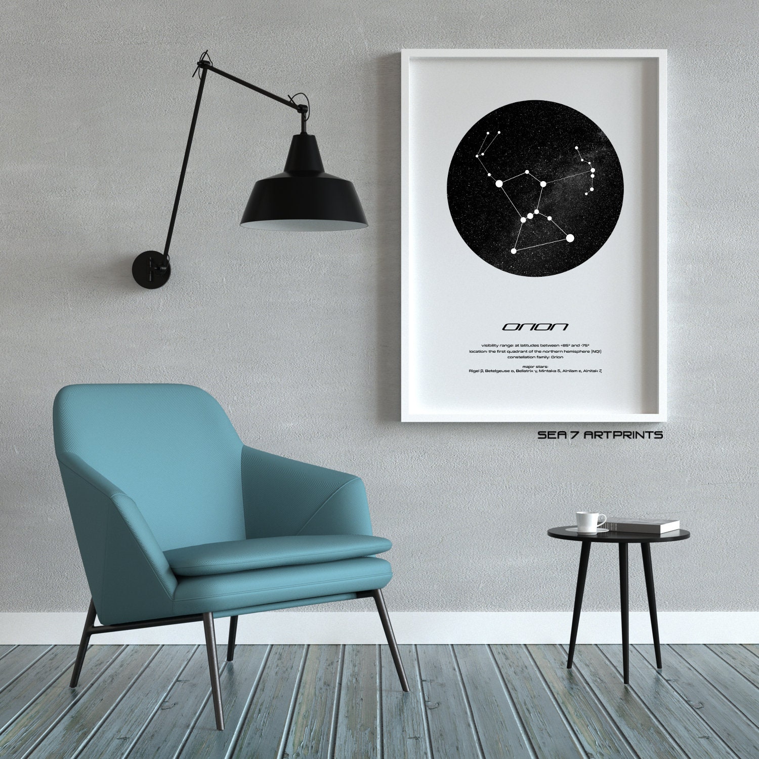Orion Star Constellation, Printable Art, Black and White, Instant ...