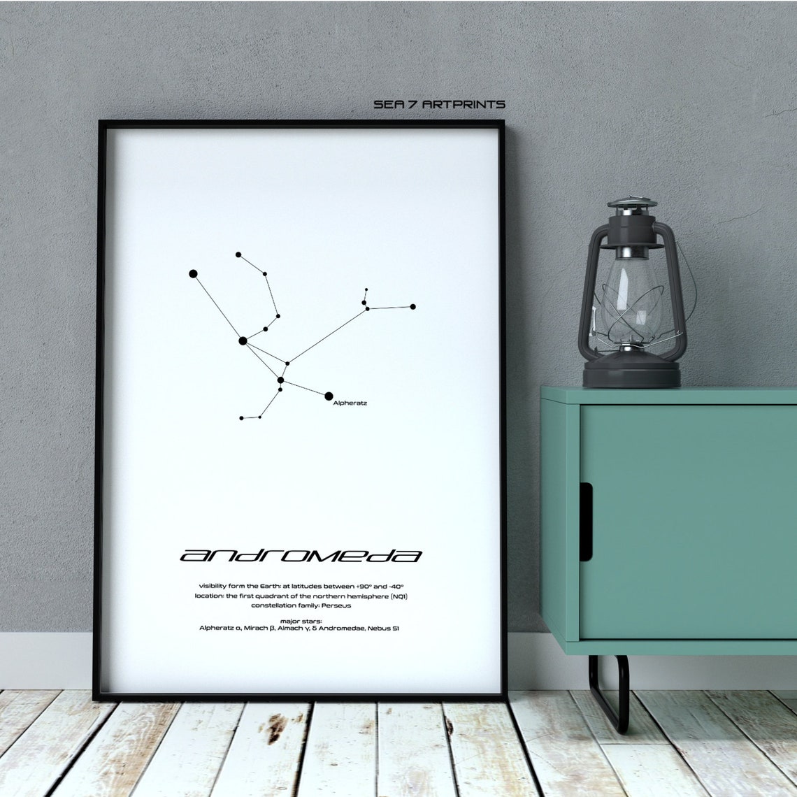 Andromeda Star Constellation, Printable Art, Black and White, Instant ...