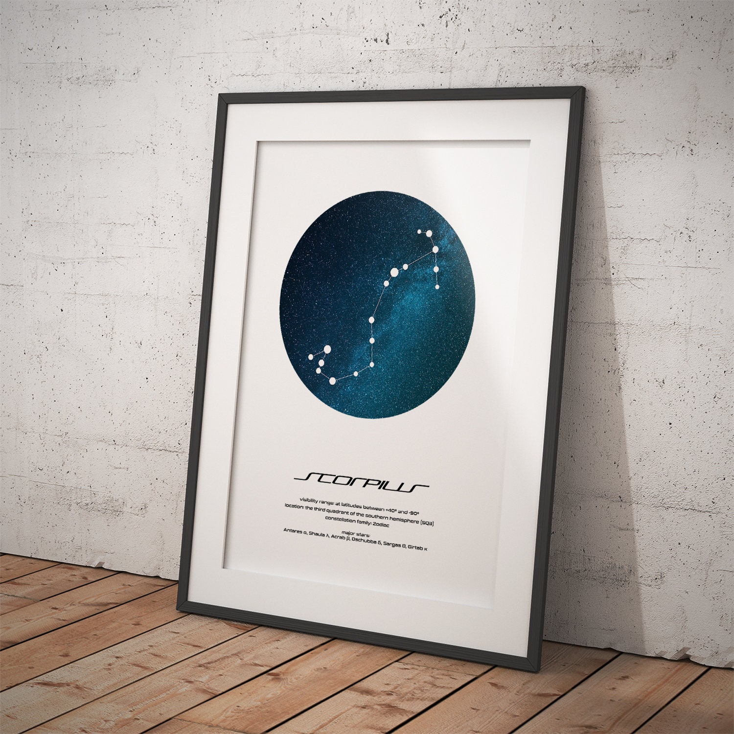 Scorpius Star Constellation, Printable Art, Color Print, Instant ...