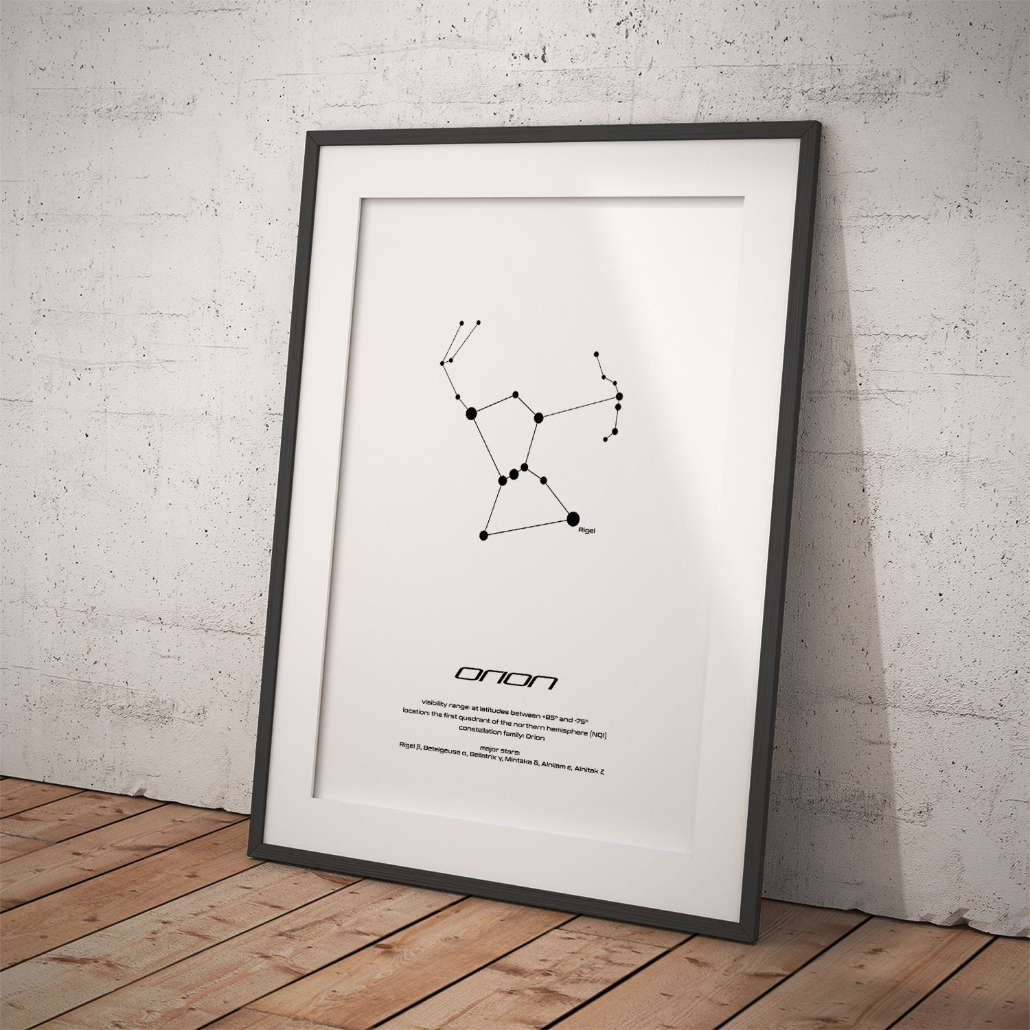 Orion Star Constellation, Printable Art, Black and White, Instant ...