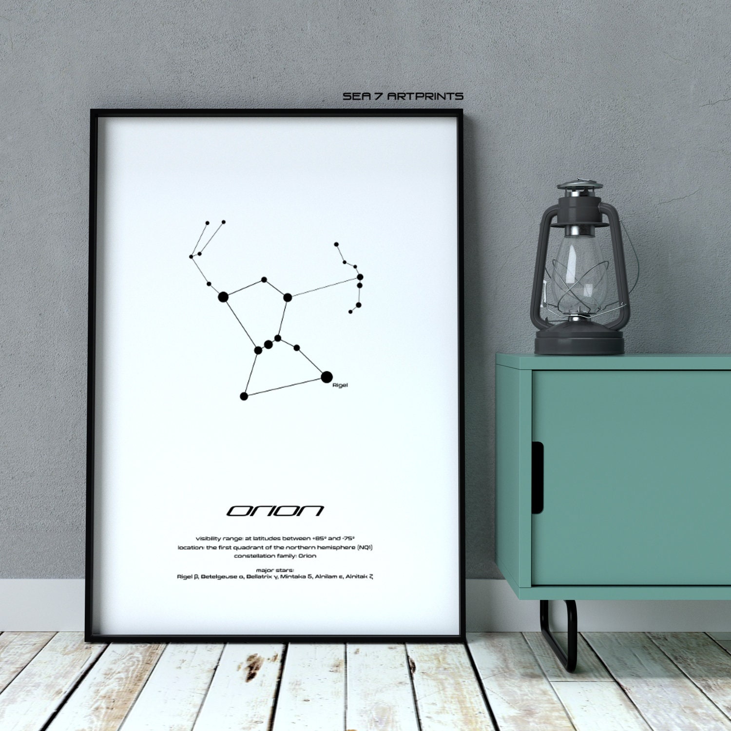 Orion Star Constellation, Printable Art, Black and White, Instant ...