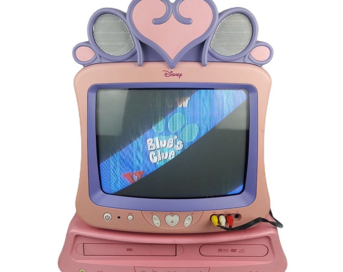 Disney Princess Pink 13" Crt Color TV DT1350-P Dvd VHS Combo Complete ...