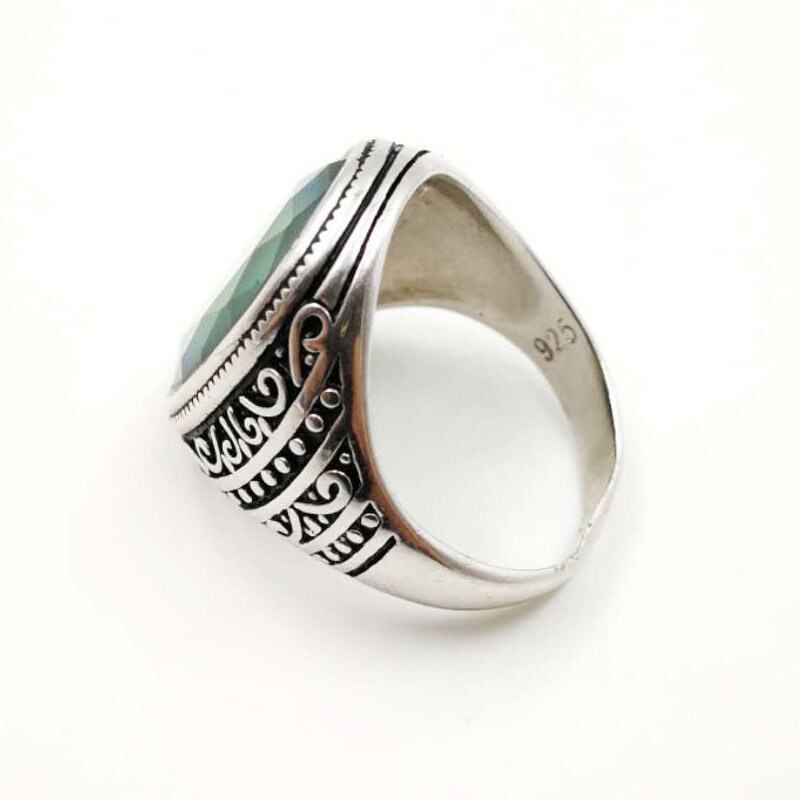 Mens Ring 925 Sterling Silver Special Strange Discolored by - Etsy