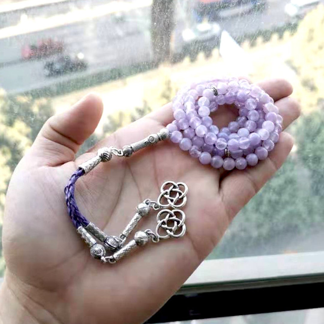 Tasbih Natural Light Amethyst Stein Muslim Armband - Etsy.de