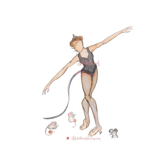 Mouse Queen Nutcracker Print Hand Drawn Fashion/ Dance | Etsy