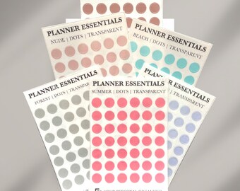 Printable Transparent Dot Stickers - Etsy