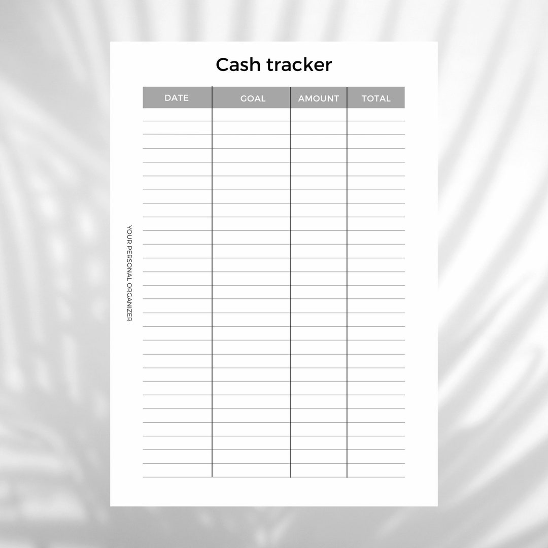 Cash Tracker | Planner Insert | Agenda | Planner | Disc Bound Planner ...