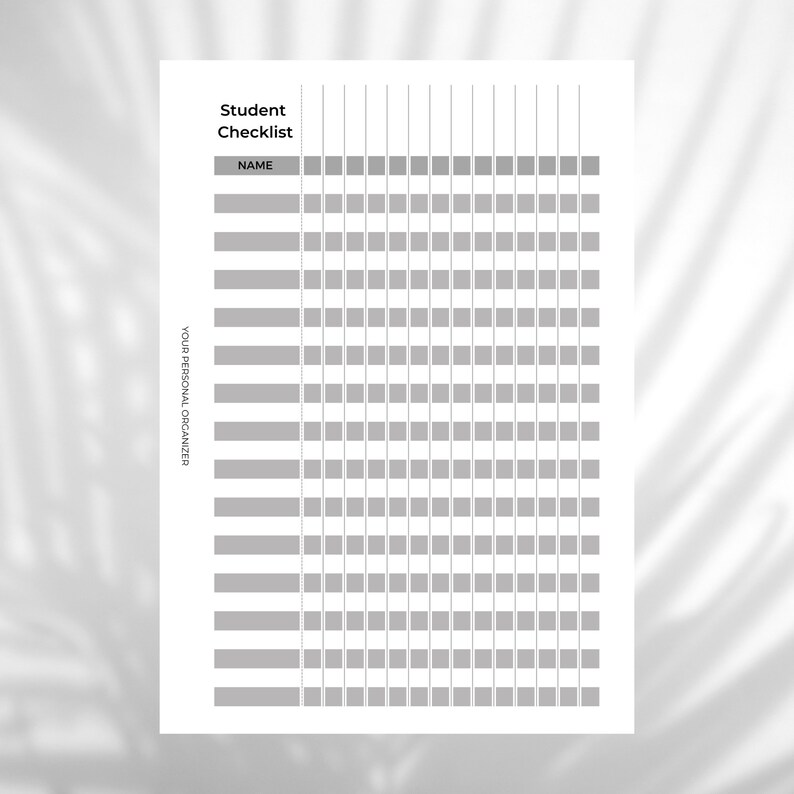 Student Checklist | Planner Insert | Agenda | Planner | Disc Bound ...