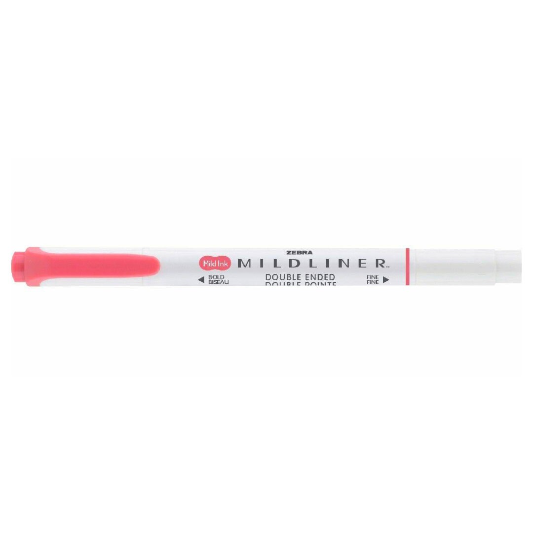 Zebra Mildliner Highlighter Cool Red | Pen | Planner Pen | Bullet ...