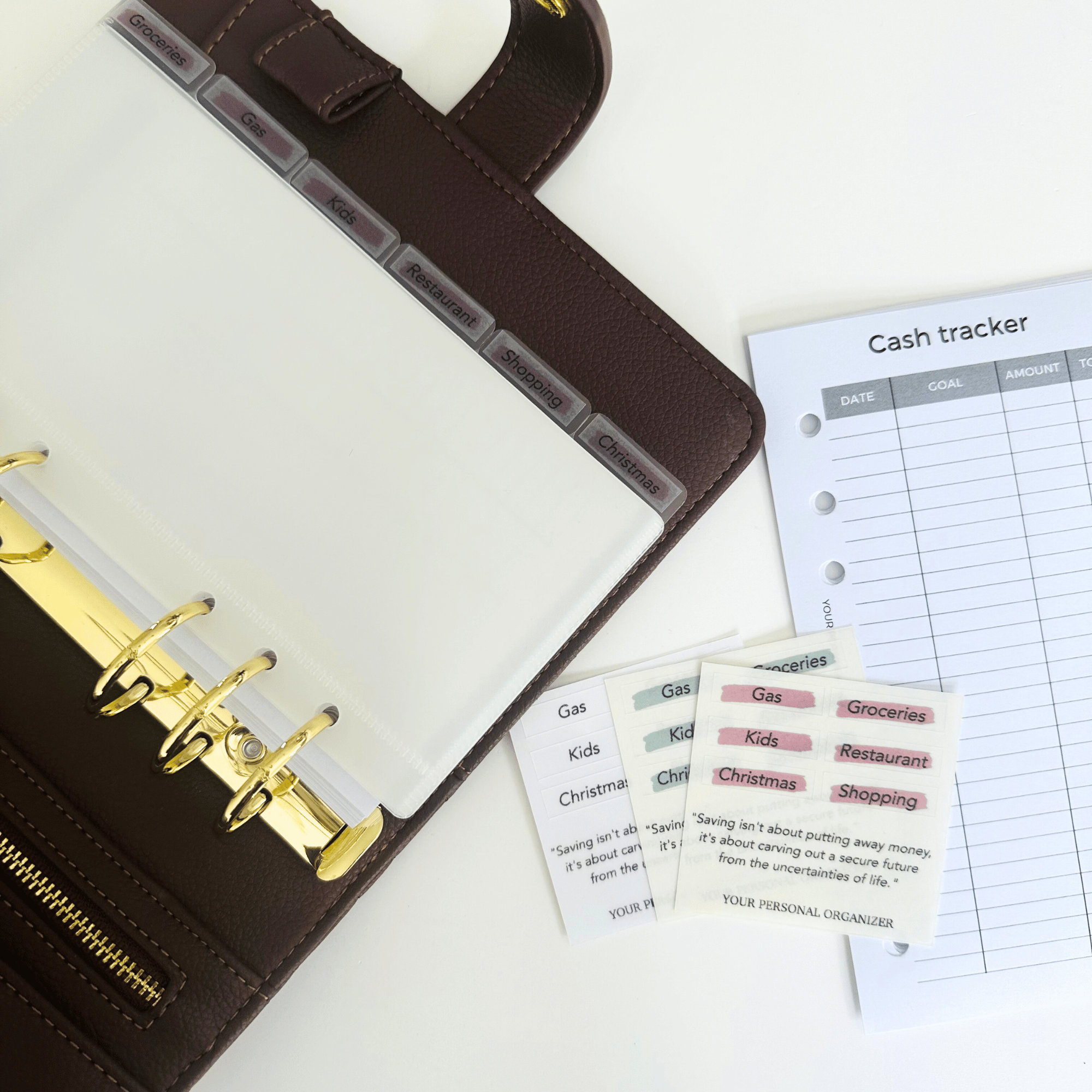 Cash Tracker | Planner Insert | Agenda | Planner | Disc Bound Planner ...