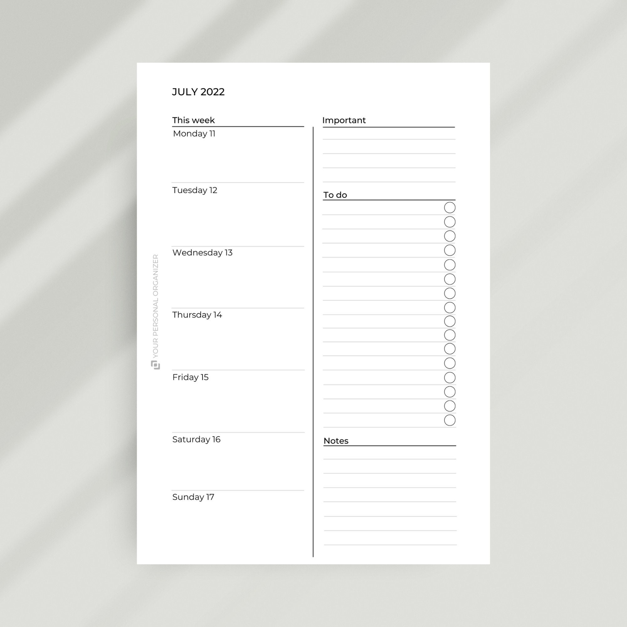 Weekly Planner Dated June 2023 May 2024 - Etsy