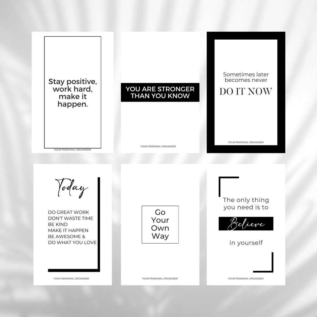 8 Quote Cards - Etsy