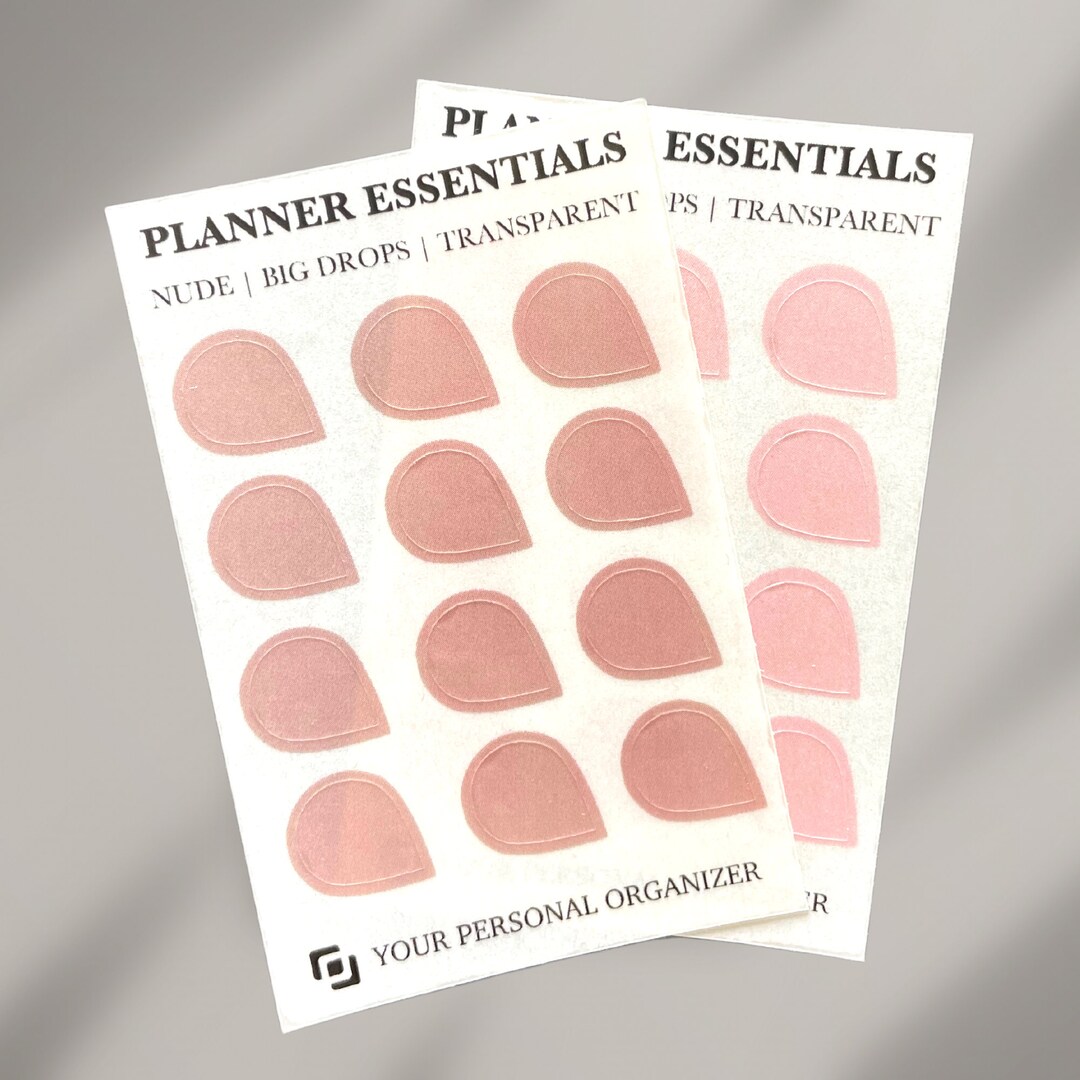 Big Drop Stickers Transparent - 12 Colors - Etsy