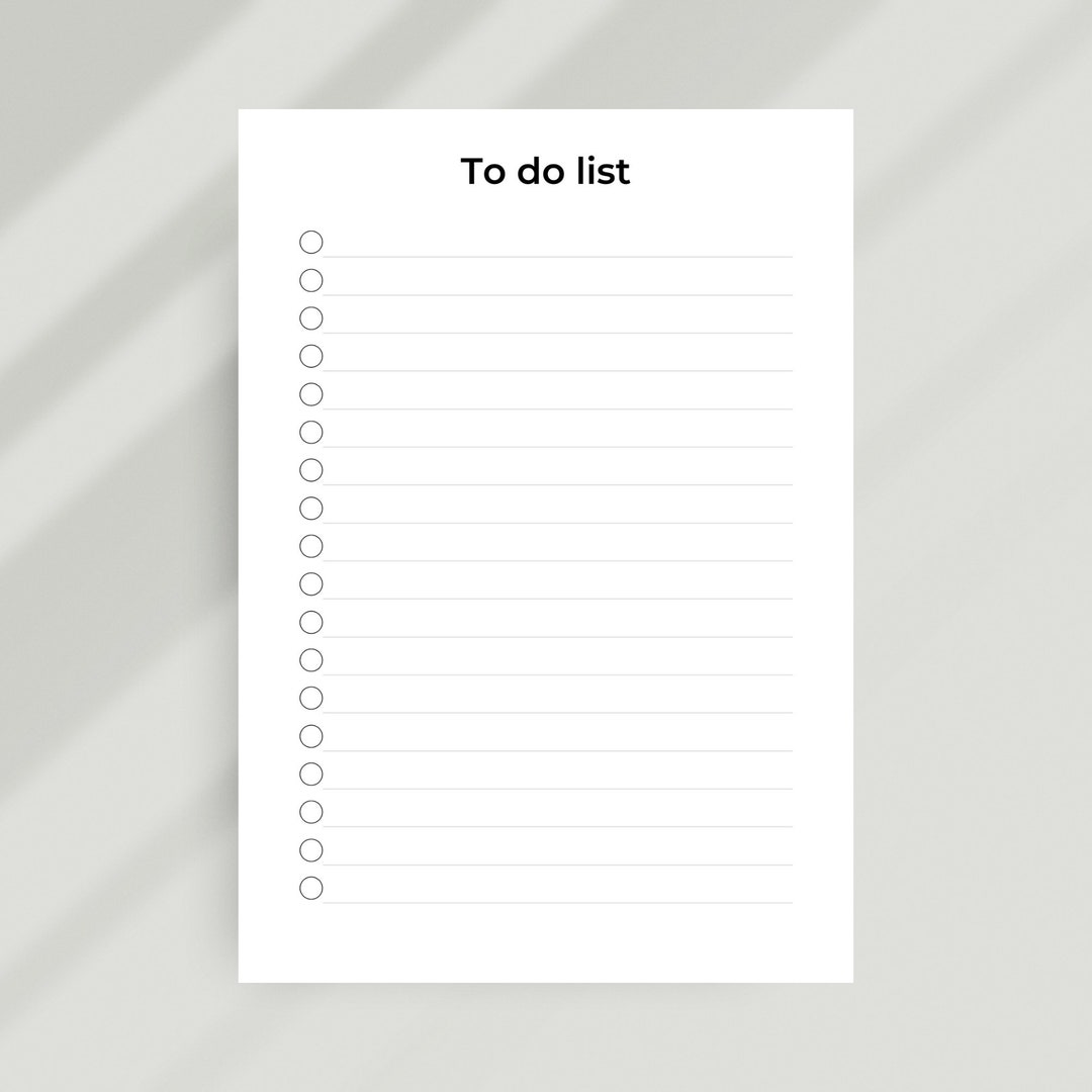 To Do List Insert - Etsy