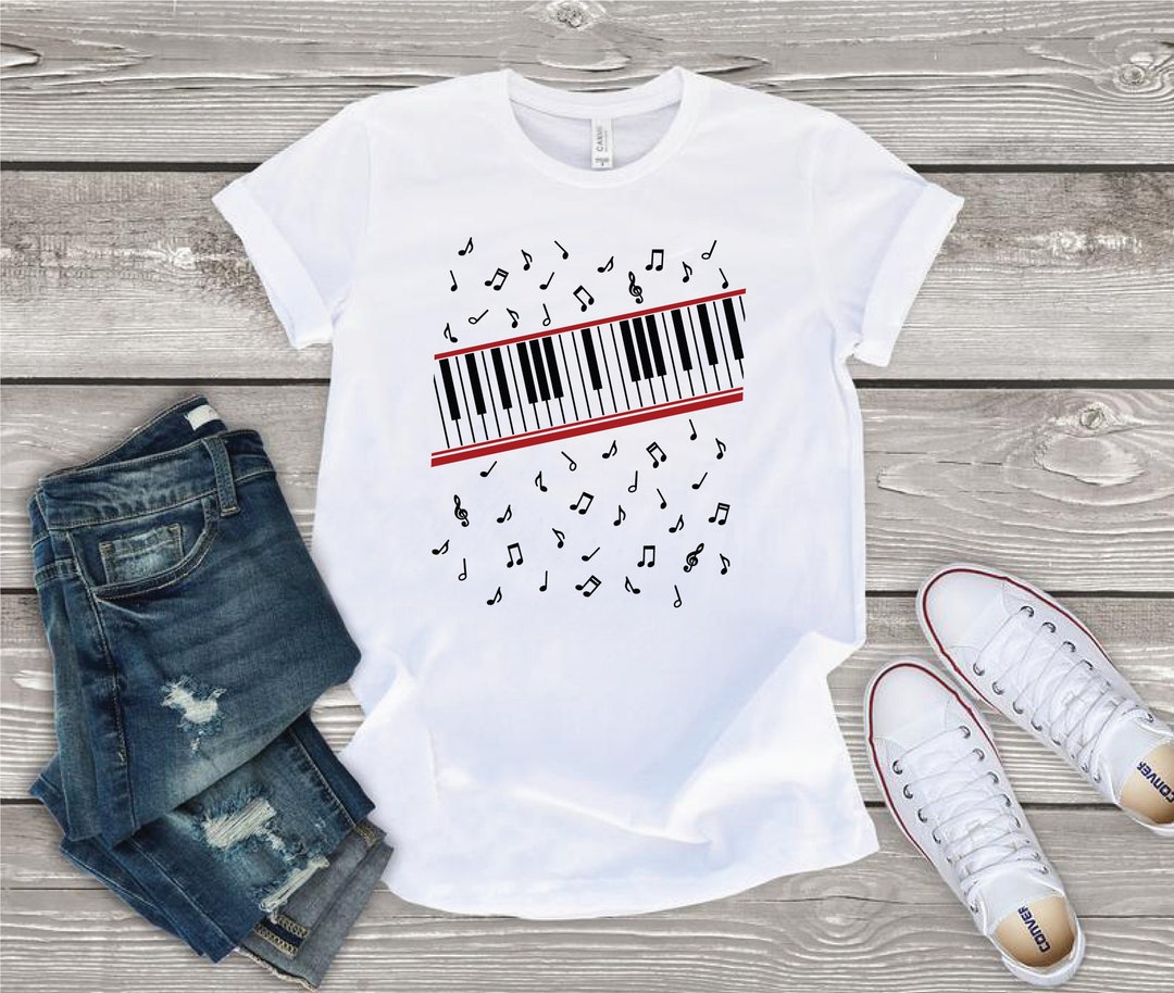 Beat It Tee, Piano Keys, Music Notes, Michael Jackson Piano T-shirt ...