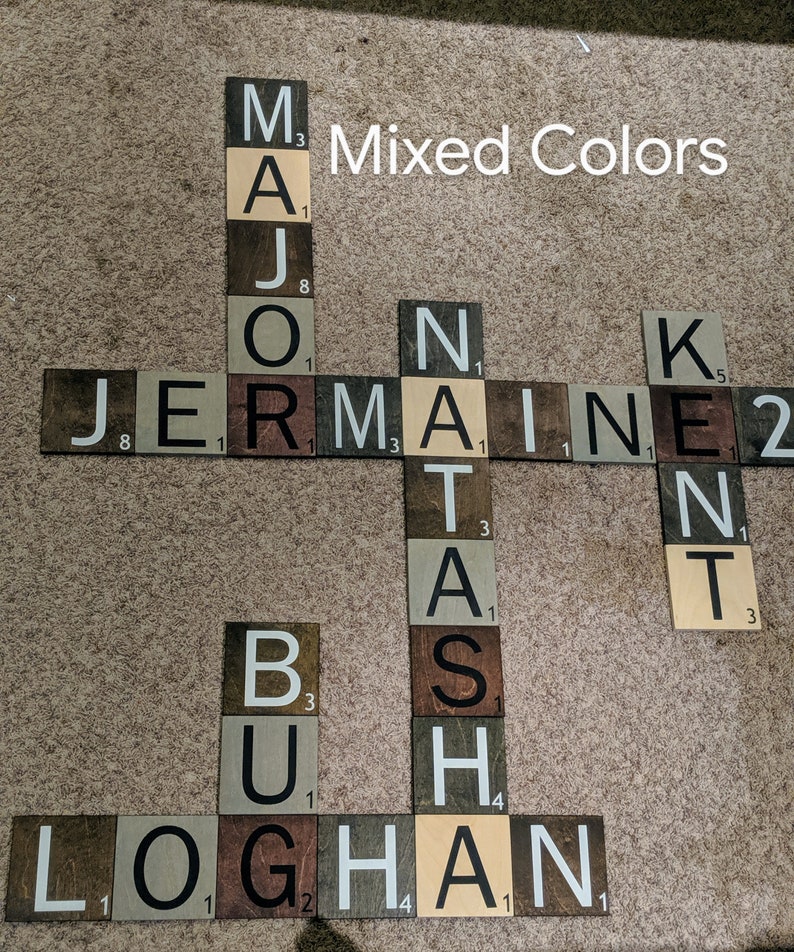 Large Scrabble Letters Letter Tiles Wall Letters Wall | Etsy