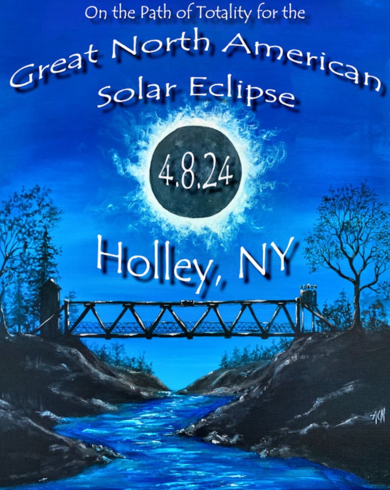 Holley NY Commemorative Solar Eclipse Poster - Etsy