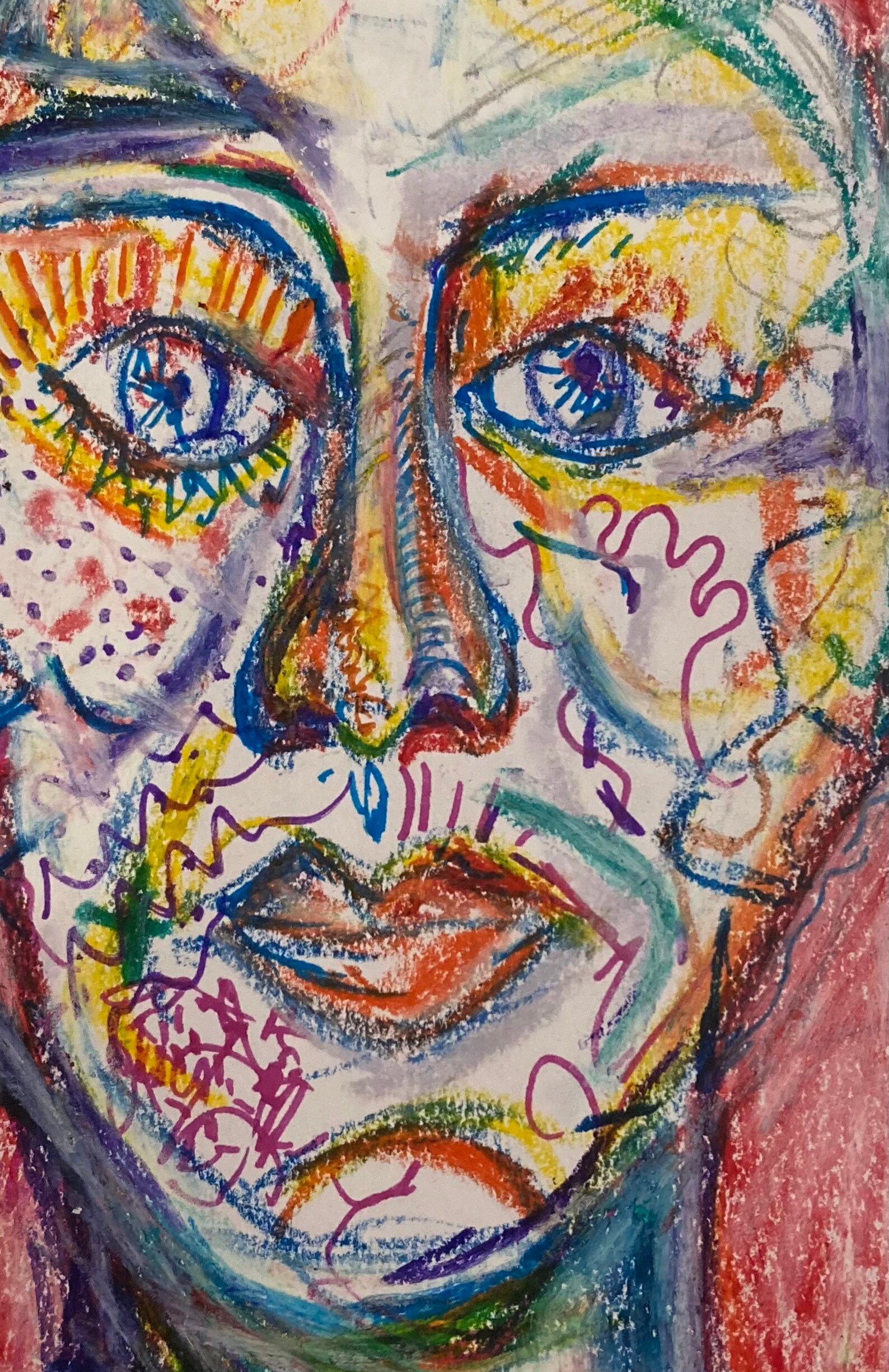 Pattern Portrait Art, Colourful Drawing, Original Uk Art - Etsy