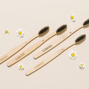 Set of 4 - Bamboo Toothbrush Biodegradable Eco-friendly Zero Waste ...