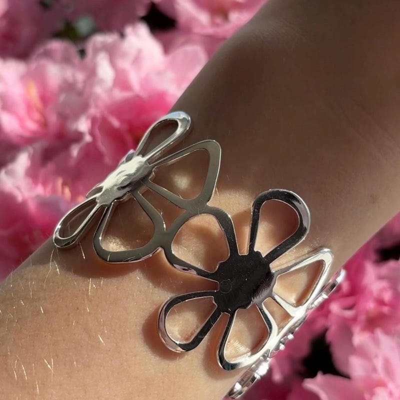 Flower Bangle - Etsy