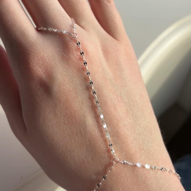 Silver Hand Chain - Etsy