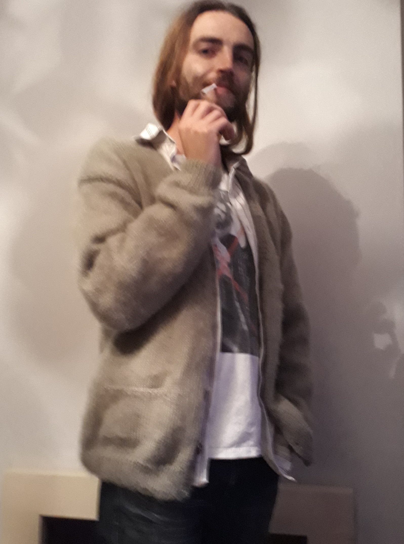 Kurt Cobain MTV Unplugged Cardigan. Mohair Grunge Green. Replica of the ...