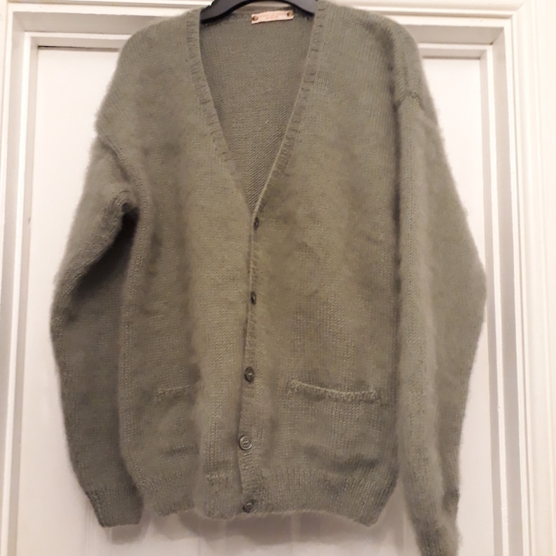 Kurt Cobain MTV Unplugged Cardigan. Mohair Grunge Green. Replica of the ...