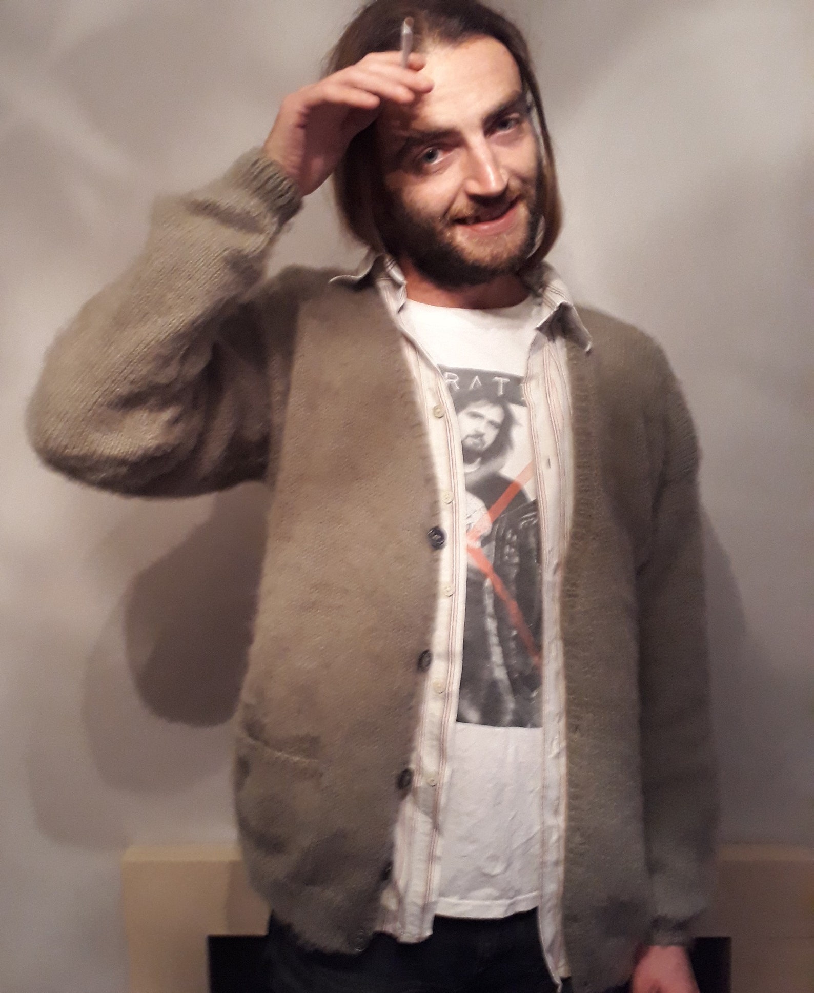 Kurt Cobain MTV Unplugged Cardigan. Mohair Grunge Green. | Etsy