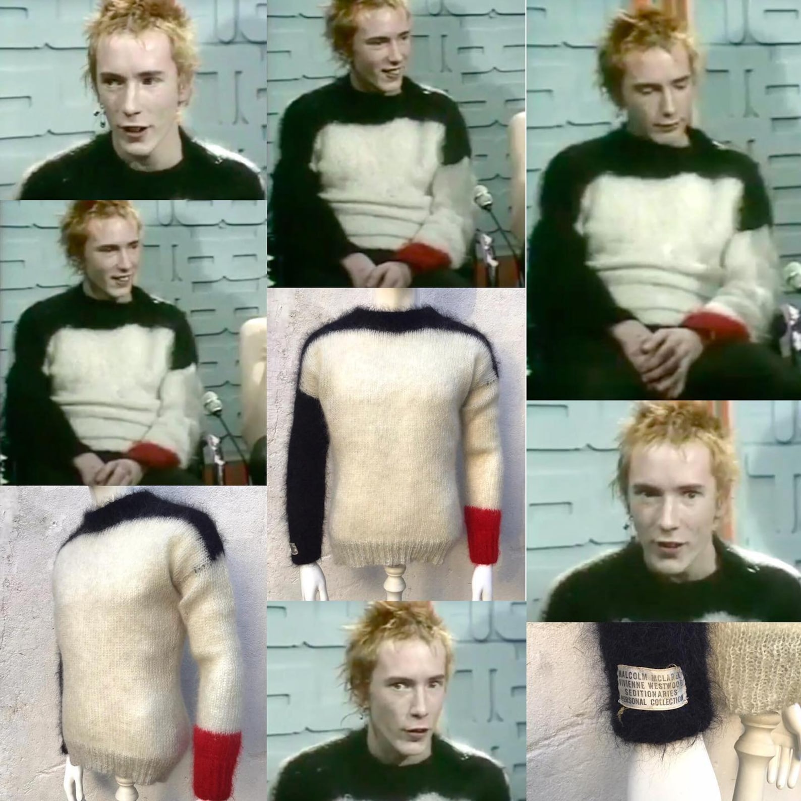Johnny Rotten Mohair Jumper, Replica of the Vivienne Westwood Punk ...
