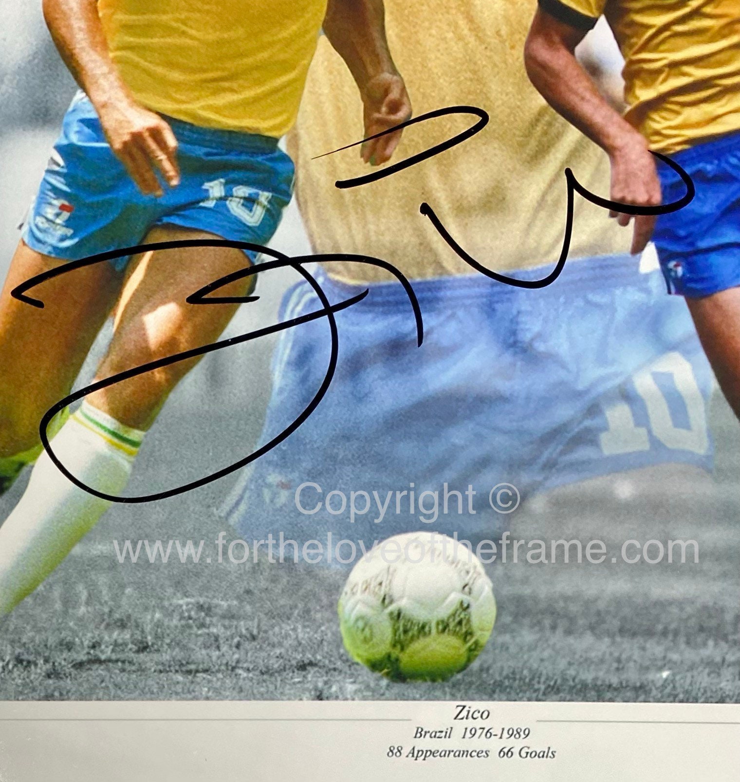 Zico Signed Autograph Football Soccer Memorabilia Brazil World Cup ...
