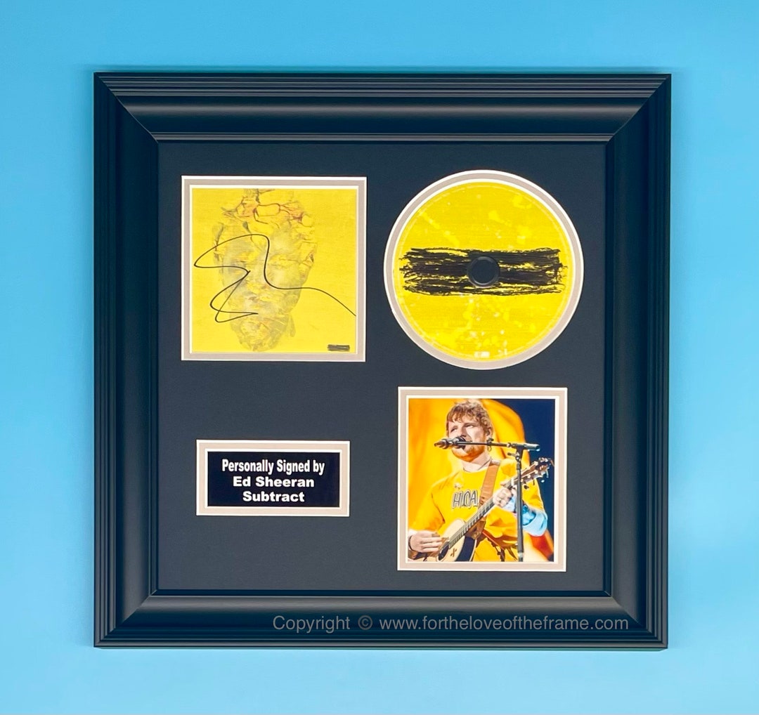 Ed Sheeran Signed Photo & Subtract Album CD in Luxury Handmade Wooden ...