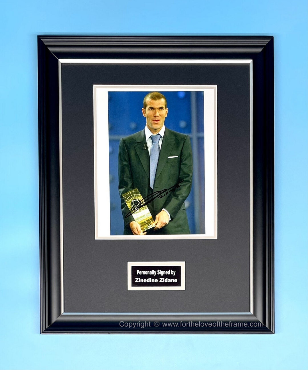 Zinedine Zidane Signed Autograph Soccer Football Memorabilia POTY ...