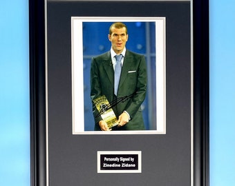Autograph Signed Zinedine Zidane Photo COA - Etsy