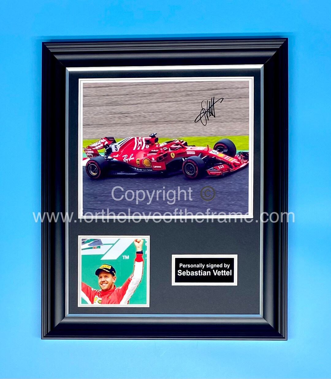 Sebastian Vettel Signed Autograph Motor Racing Memorabilia Formula One ...