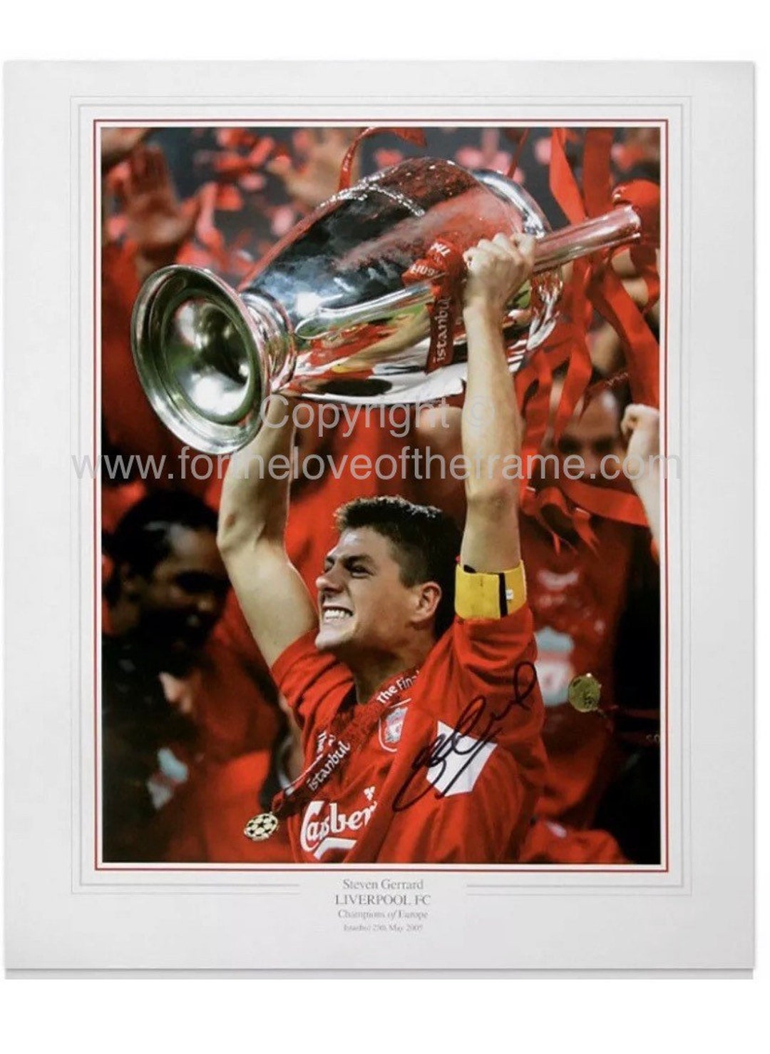 Steven Gerrard Signed Autograph Football Soccer Memorabilia Liverpool ...