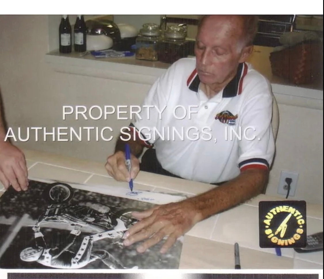 Evel Knievel Signed Photo With Rare Inscription & AFTAL Member COA ...