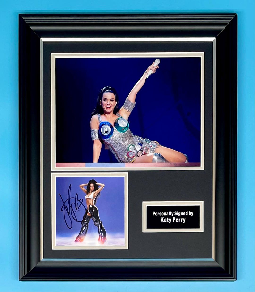 Katy Perry Signed Photo in Luxury Handmade Wooden Frame With AFTAL ...