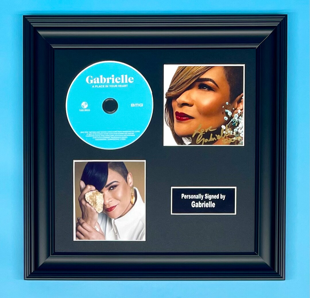 Gabrielle Signed Photo & CD in Luxury Handmade Wooden Frame With AFTAL ...