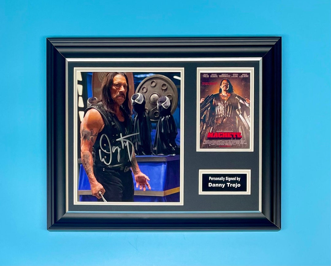 Danny Trejo Signed Photo in Luxury Handmade Wooden Frame & AFTAL Member ...
