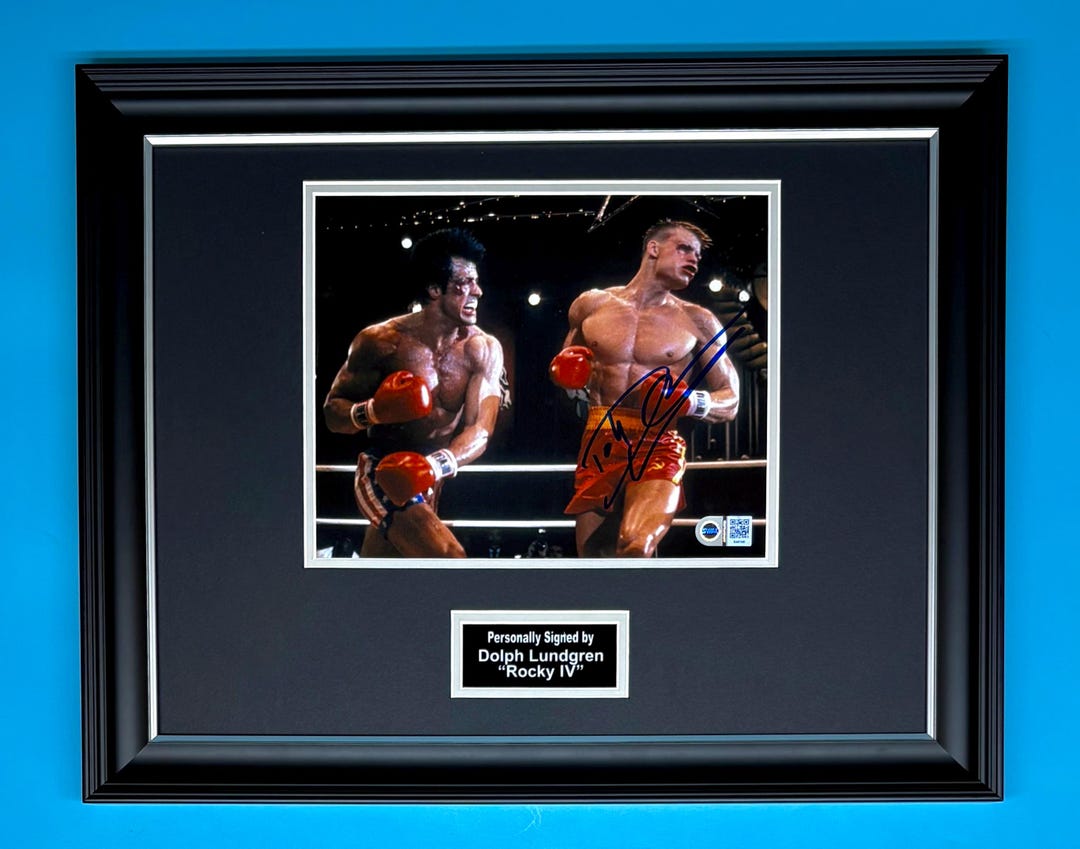 Dolph Lundgren Signed Photo in Luxury Handmade Wooden Frame & SWAU COA ...